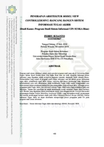 PENERAPAN ARSITEKTUR MODEL VIEW CONTROLLER(MVC) RANCANG BANGUN SISTEM INFORMASI TUGAS AKHIR ...